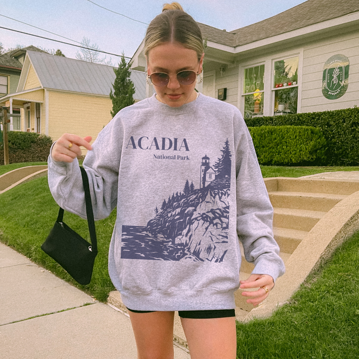 Acadia National Park Lighthouse Sweatshirt - Cozy & Classic – The ...